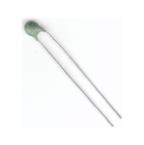 5 pezzi - Condensatori Ceramici Radiali 100pF 50V 10% passo 2,5mm ITT